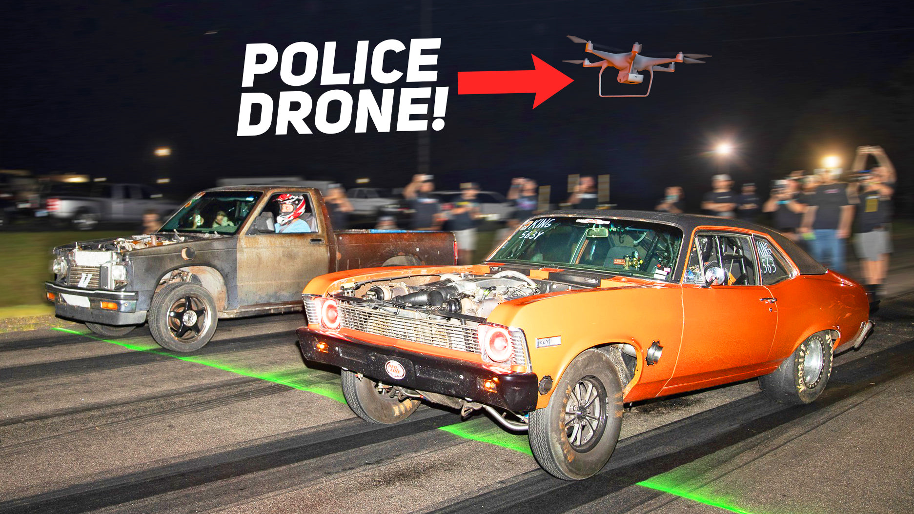 POLICE DRONE Breaks Up Street Race! Minnesota Cash Days - 1320Video