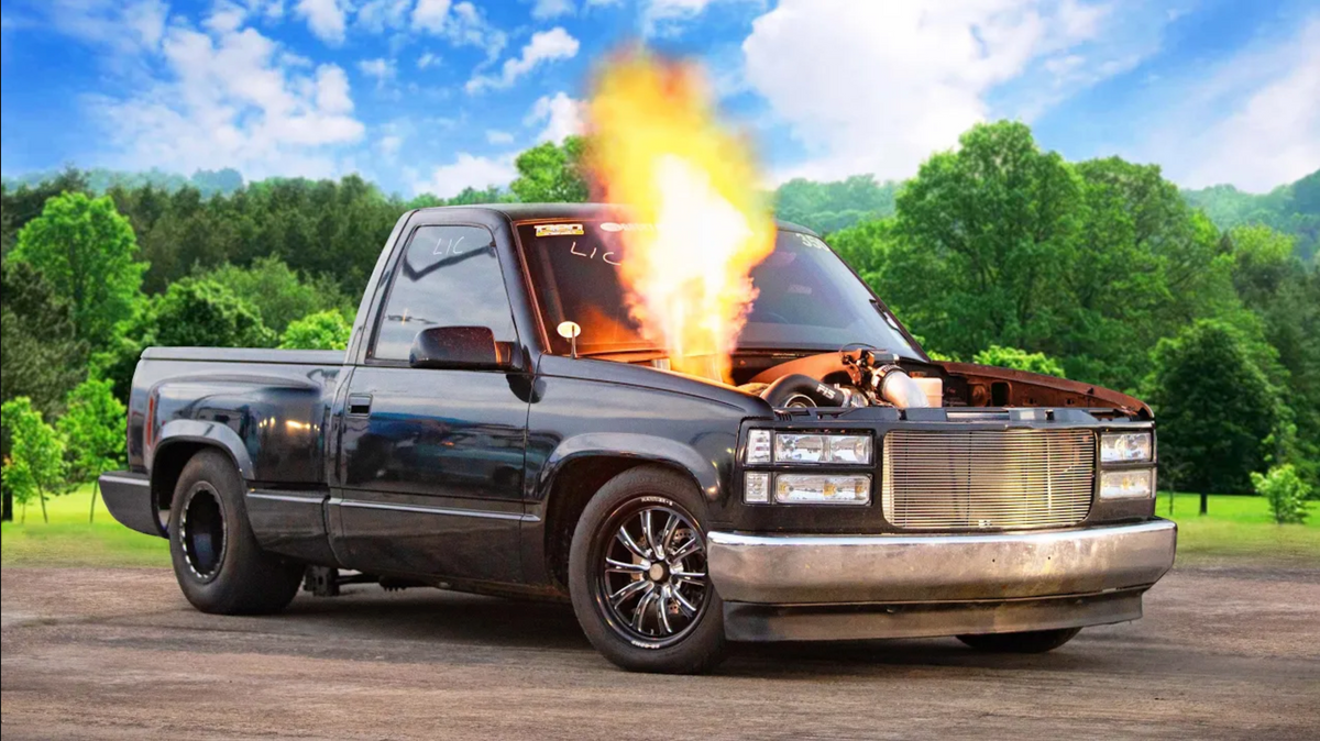 World's Fastest Stick Shift Full-Size Truck DESTROYS itself on the Dra ...