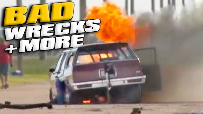 Wrecks, Wheelies, & CLOSE CALLS! - 1320Video