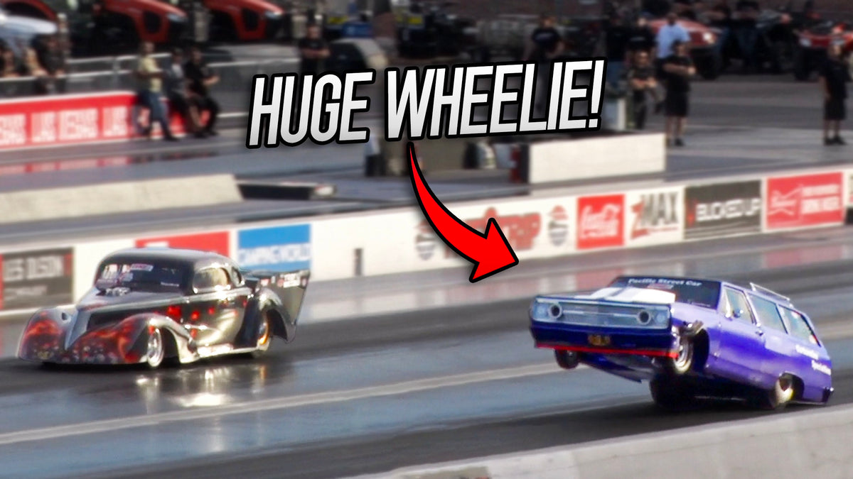 Chevy Wagon rips HUGE Wheelies & WINS..This thing is SICK! - 1320Video